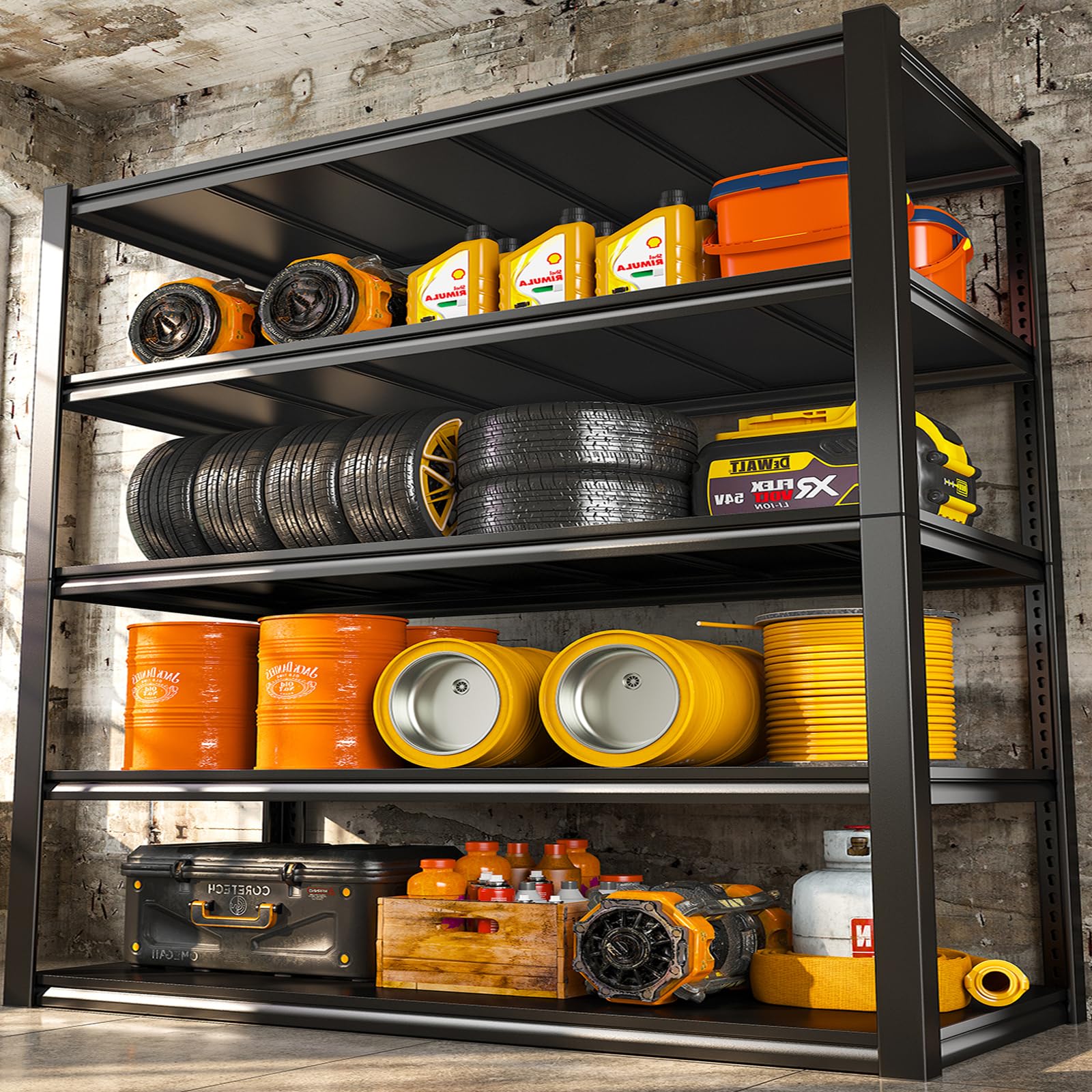 Industrial Garage Storage 2x Storalex HRX Industrial Shelving 1770mm