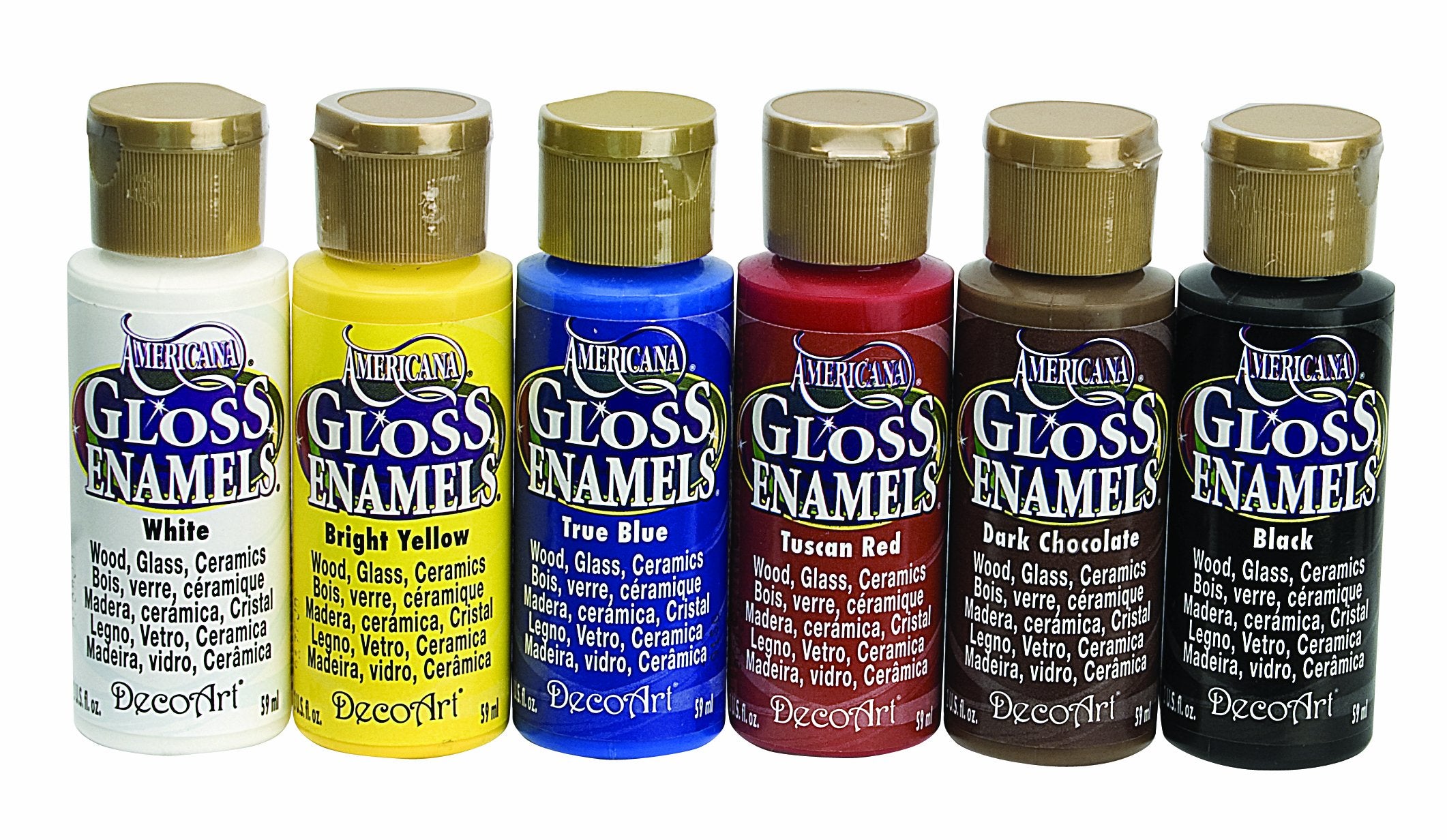 DecoArt DASK269 Americana Gloss Enamels Primary Sample Pack – WoodArtSupply